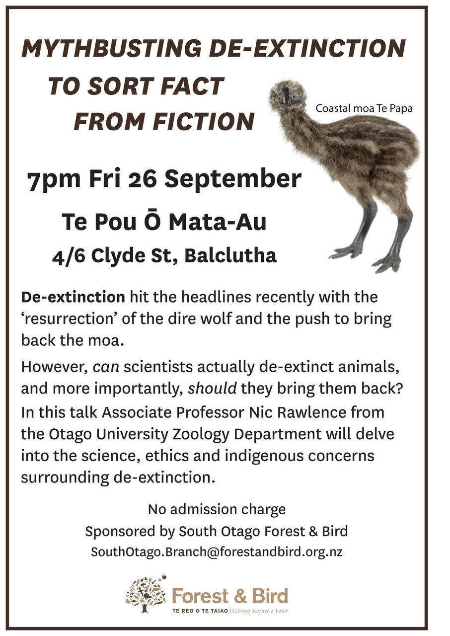 De-extinction Mythbusting • South Otago High School